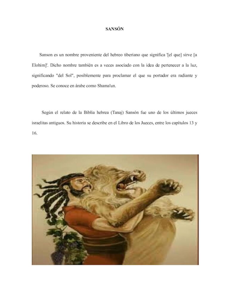 Sansón en la Biblia: Un Análisis Profundo de su Historia y Significado ...